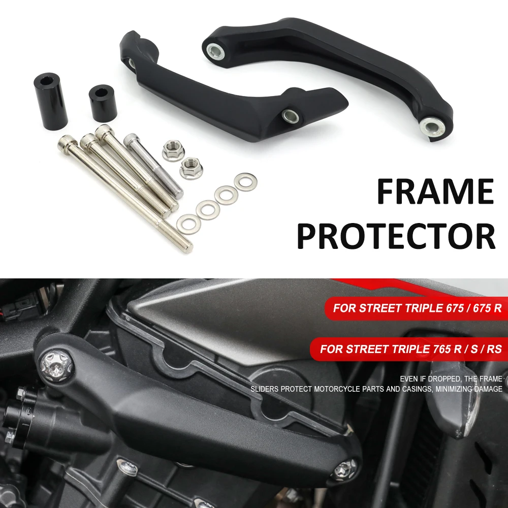 New-For-STREET-TRIPLE-675-675R-Crash-Pads-Frame-Sliders-Crash-Falling ...
