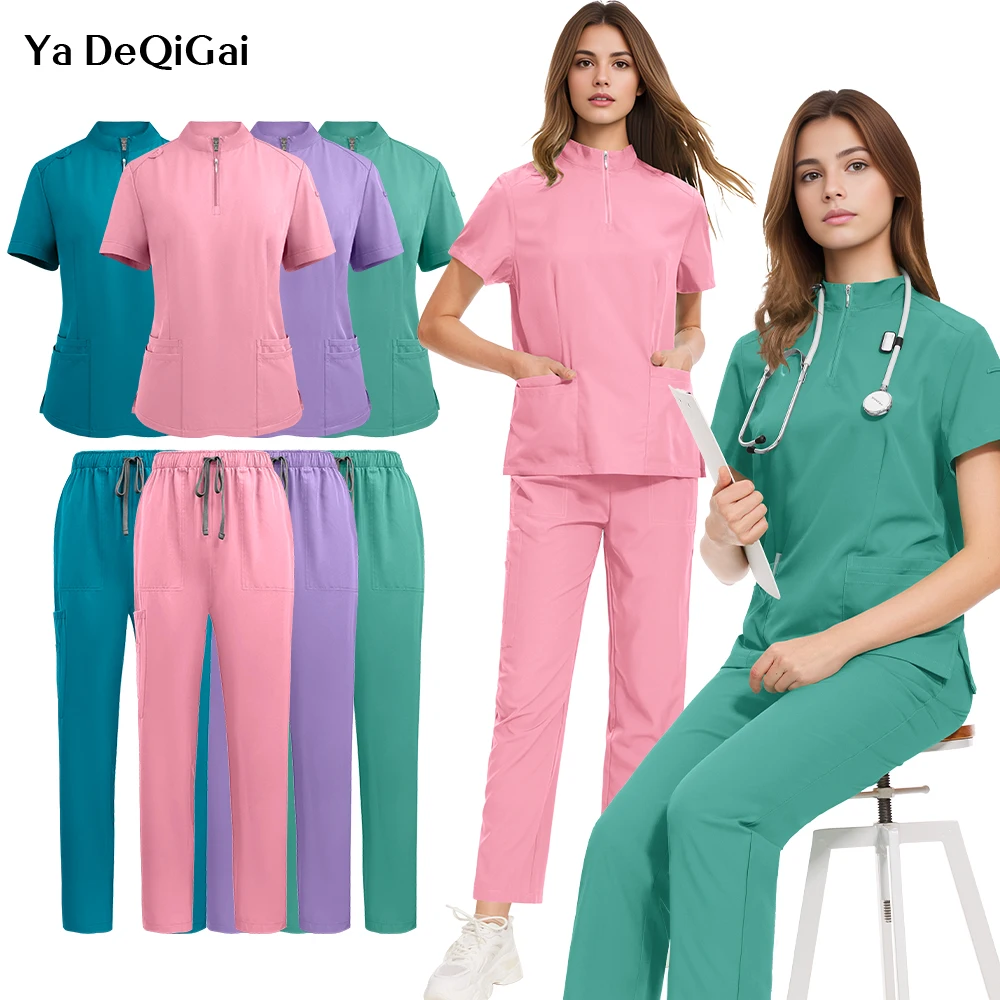 Medical Uniforms Women Hospital Nurse Scurbs Set Dentist Overalls ...