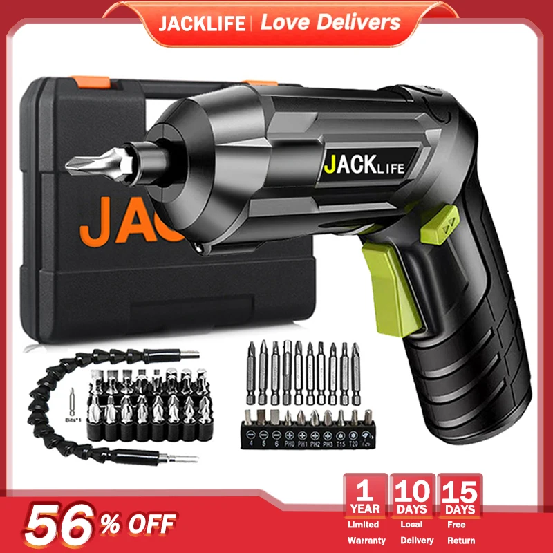 Electric Screwdriver Battery Rechargeable Cordless Screwdriver Powerful ...