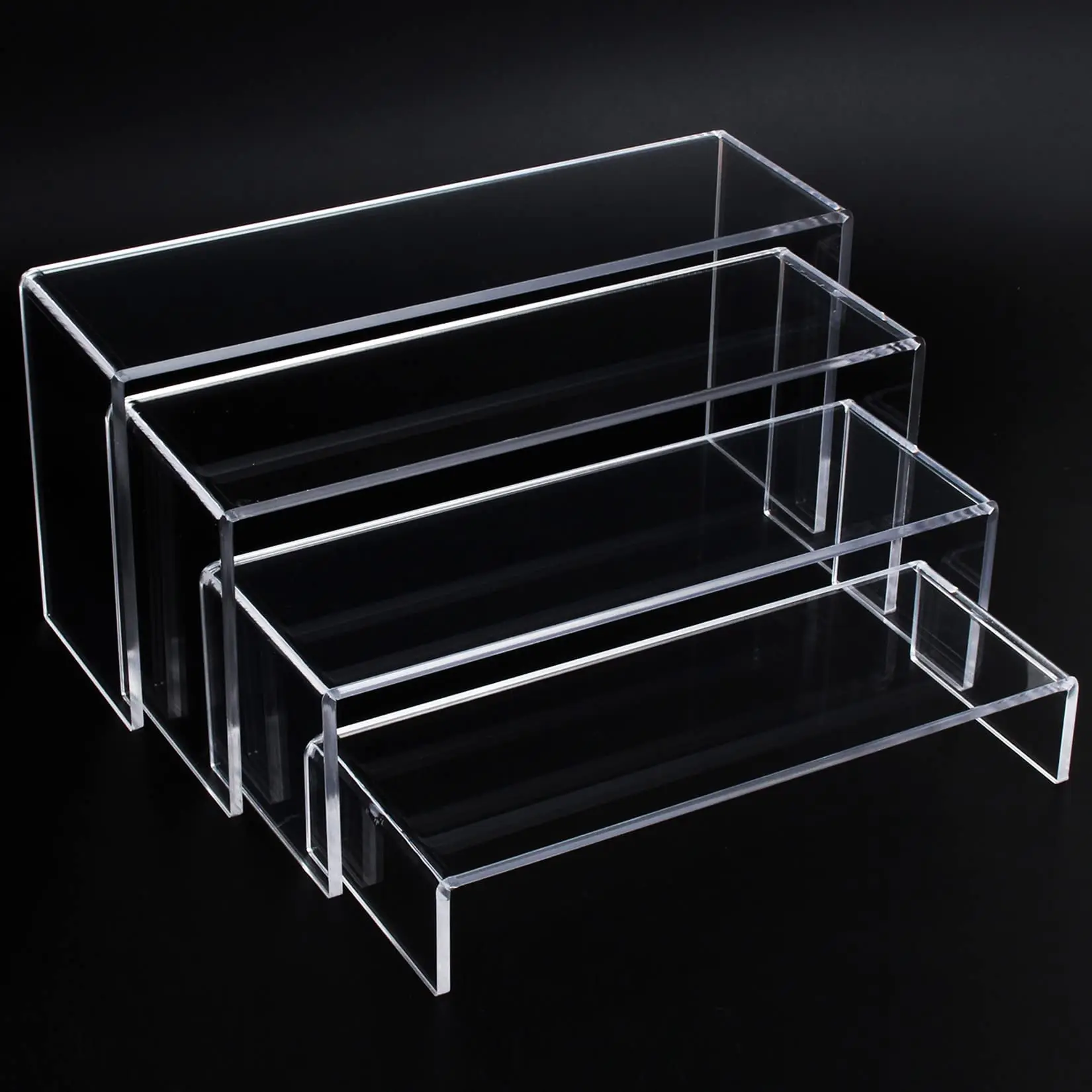 Acrylic Riser Display Shelf Cupcake Stand for Figures,Perfume Organizer ...