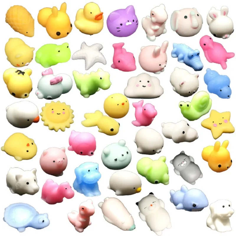 Cartoon Mochi Squishy Animal Fidget Toys Mini Spongy, 57% OFF