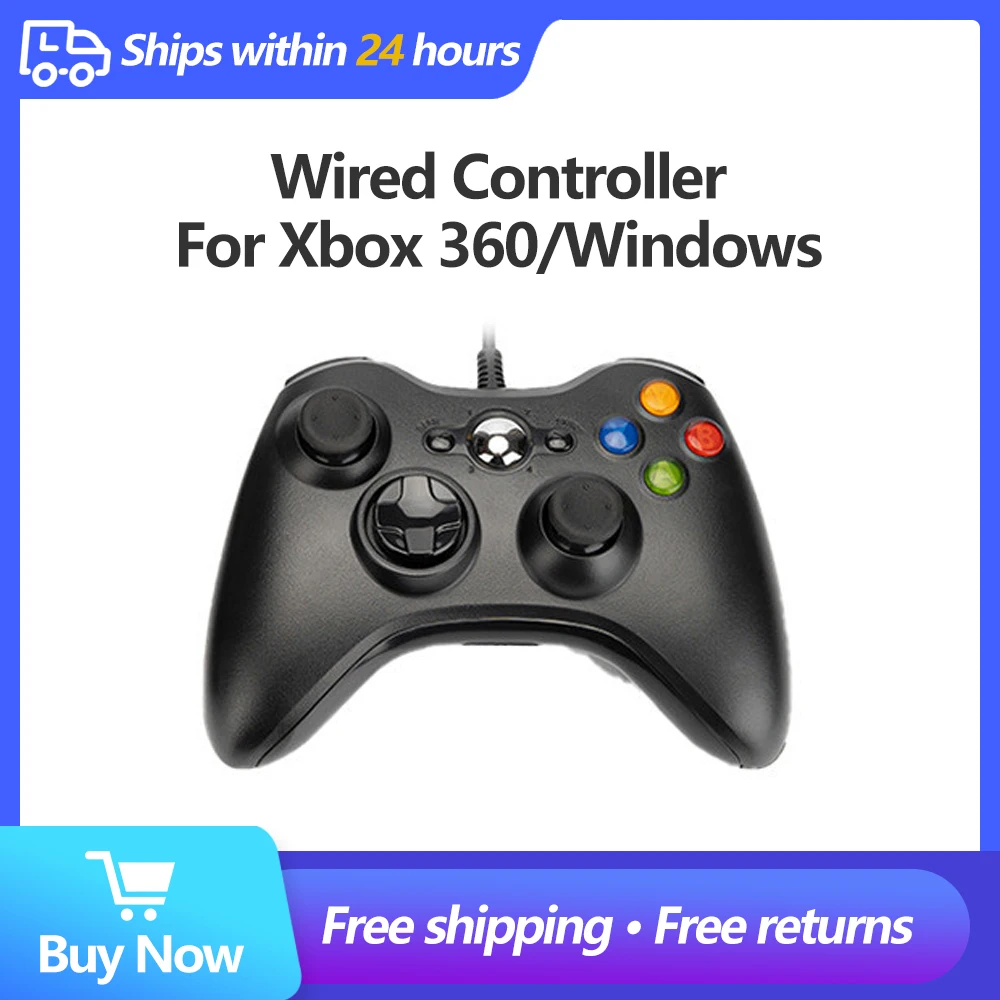 XBOX-360-wired-gamepad-supports-Xbox-360-slim-PC-game-controller ...