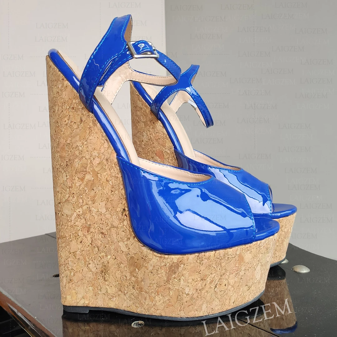 DOHBANER-Women-Sandals-Steep-5CM-Platform-Wedges-20CM-High-Heels-Pumps ...