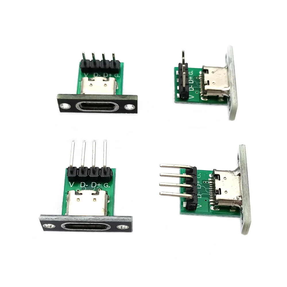 Panel-Mounting-Charging-Interface-USB-C-Connector-Jack-With-Pins-USB ...