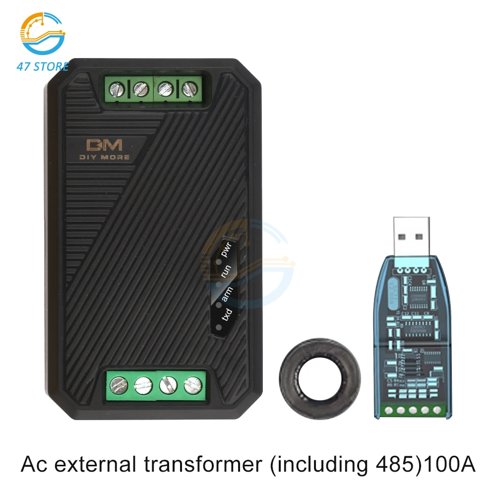220V-100A-Multi-function-Meter-RS485-Modbus-USB-Interface-AC-Power ...