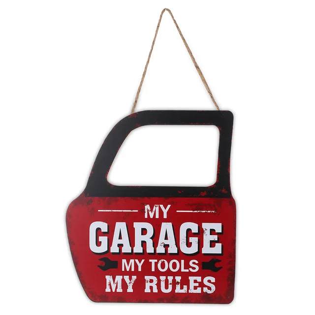 MY GARAGE MY RULES Vintage Wood Signs Car Door Wooden Plaque Auto ...