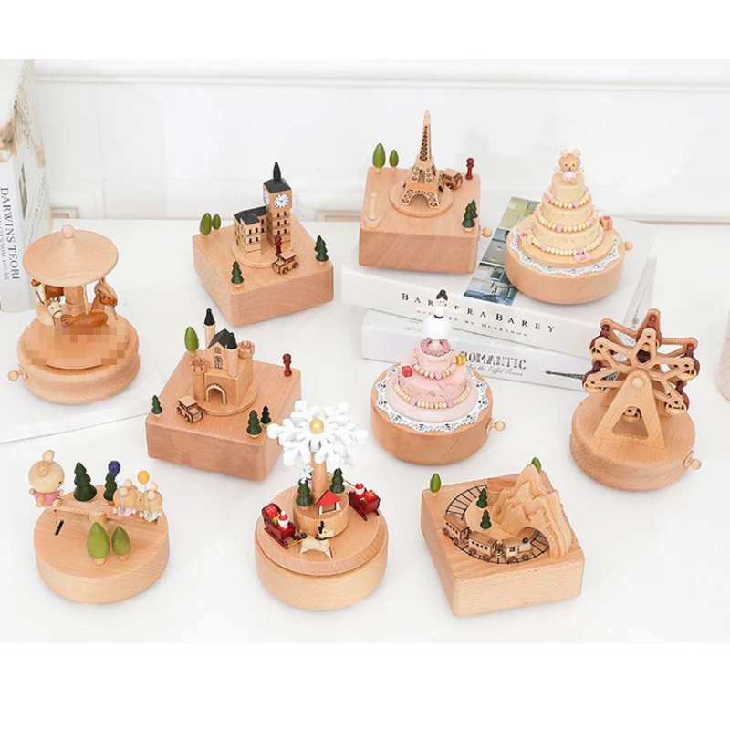 Carousel Musical Boxes Wooden Music Box | Music Boxes Girls Carousel ...