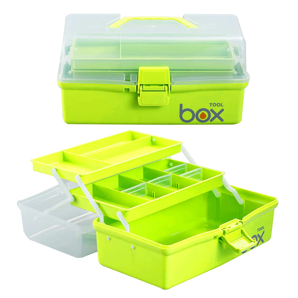Three-Layer-Storage-Box-ool-Box-Multipurpose-Organizer-Portable-Handled ...