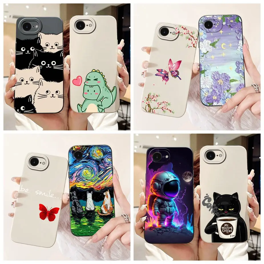 For Apple iPhone 16E 2025 Case Cute Fashion Cartoon Pattern Cover Soft ...