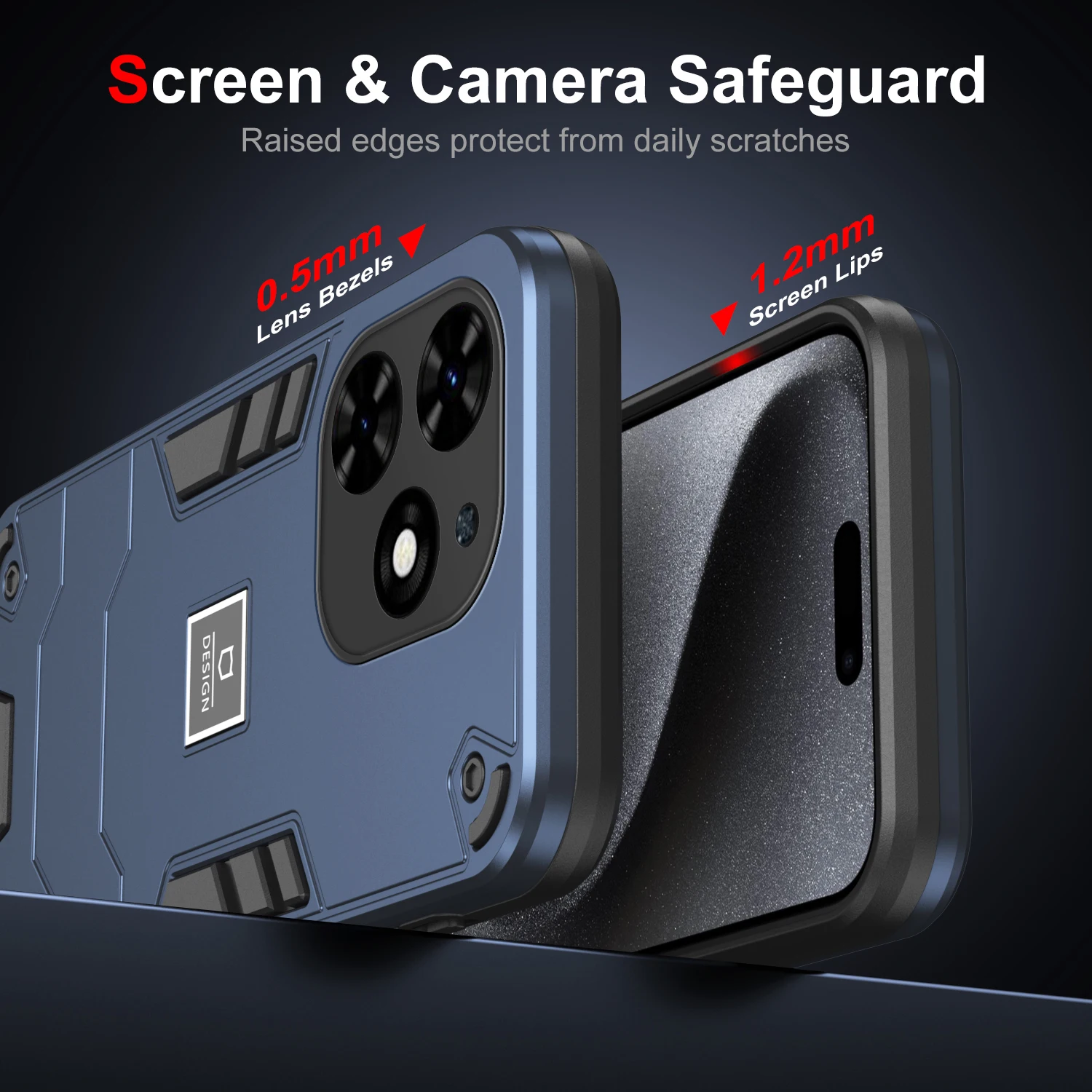 Luxury Protective Bumper Hard Back Phone Case Cover for SPARK 10C (Blue)