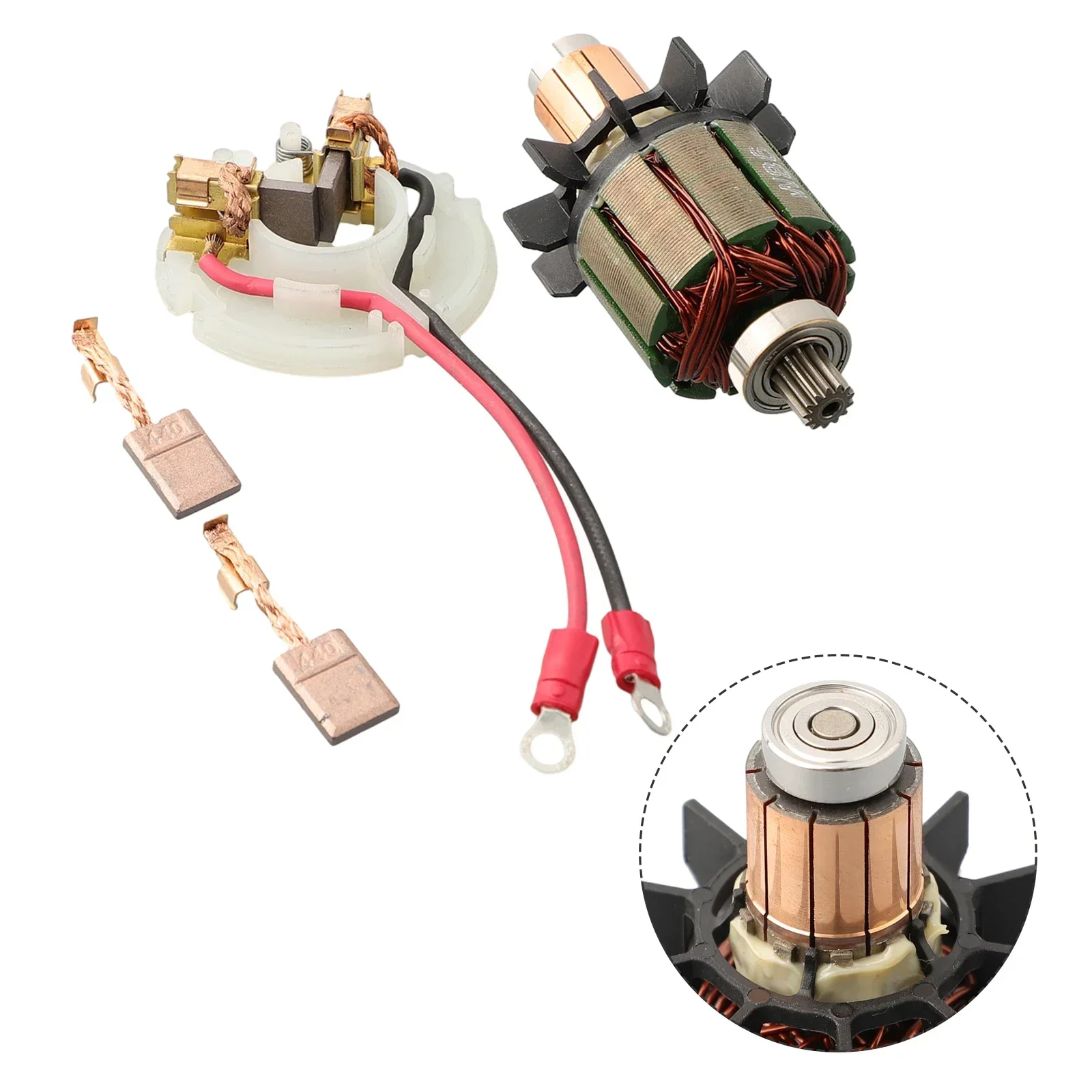 Armature-and-Carbon-Brush-Holder-Set-for-DHP456-BHP456-BDF-DDF456 ...