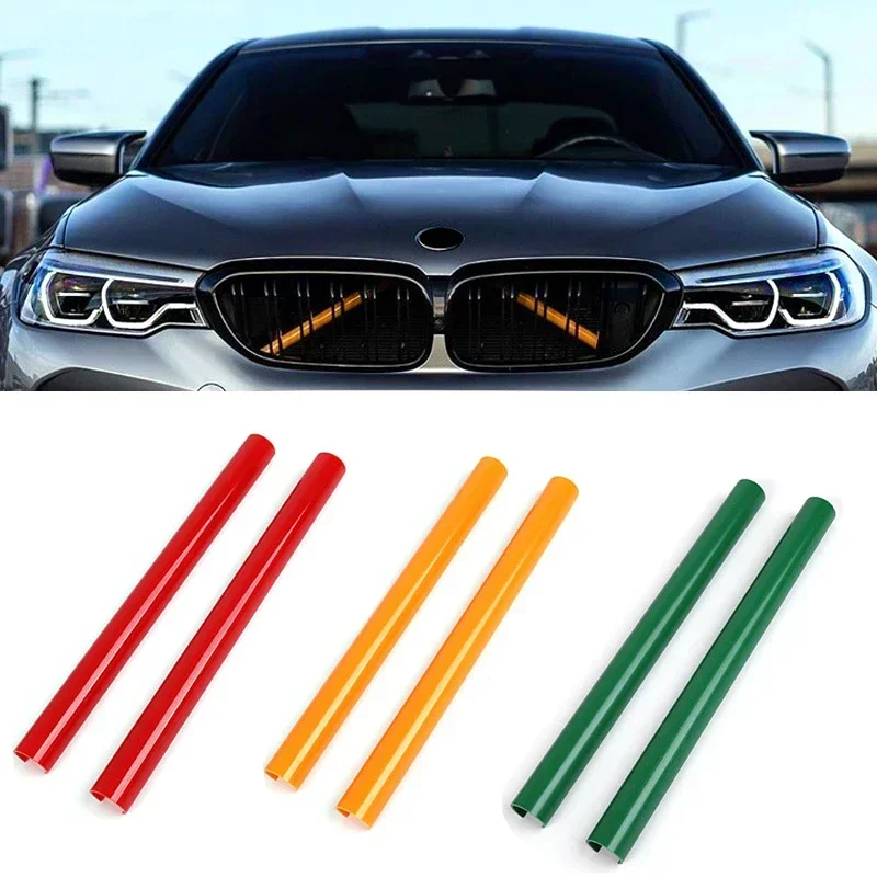 2Pcs Front Grille Trim Strips Cover Frame Stickers for BMW F20 F21 F22 ...