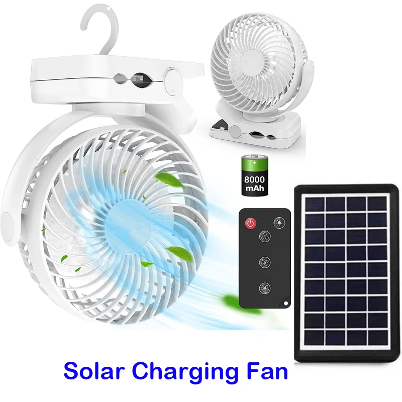 Solar-Fan-light-Solar-8000mAh-USB-Powered-Rechargeable-Solar-Fan-with ...