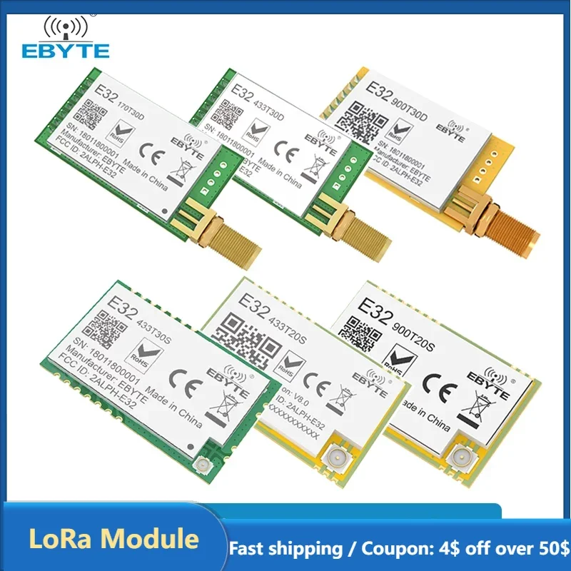LoRa-Module-EBYTE-E32-Series-SMD-DIP-433MHz-915MHz-868MHz-20dBm-30dBm ...