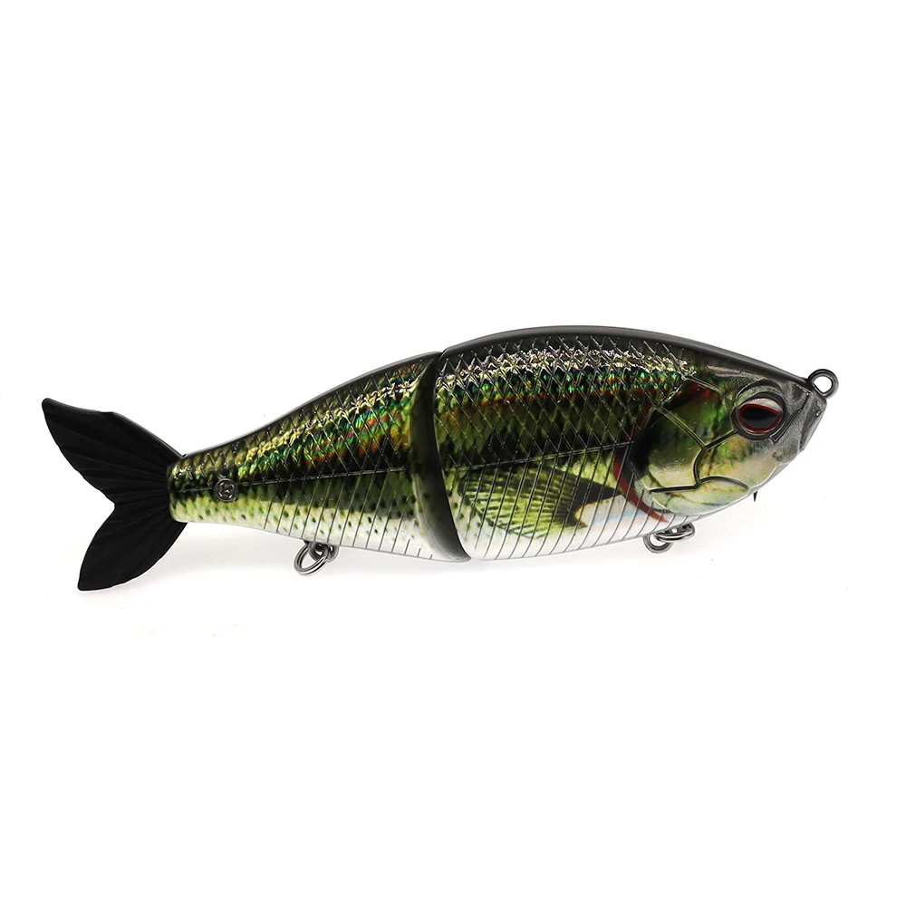 Floating Fishing Swimbait Lure with Soft Tail Jointed Bait for Bass And ...