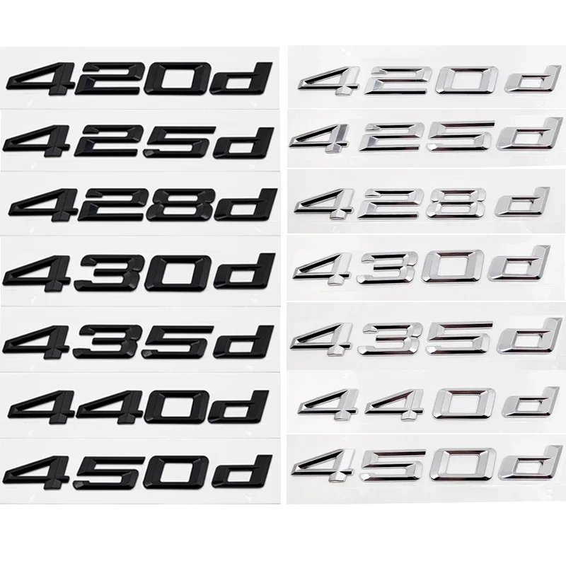 ABS Car Rear Trunk Letters Logo Badge Emblem Sticker For BMW 4 Series ...