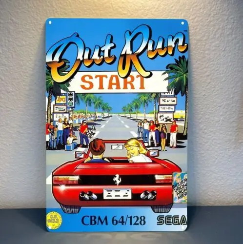 Out Run Retro Video Game Metal Poster Tin metal sign 20*30cm ...