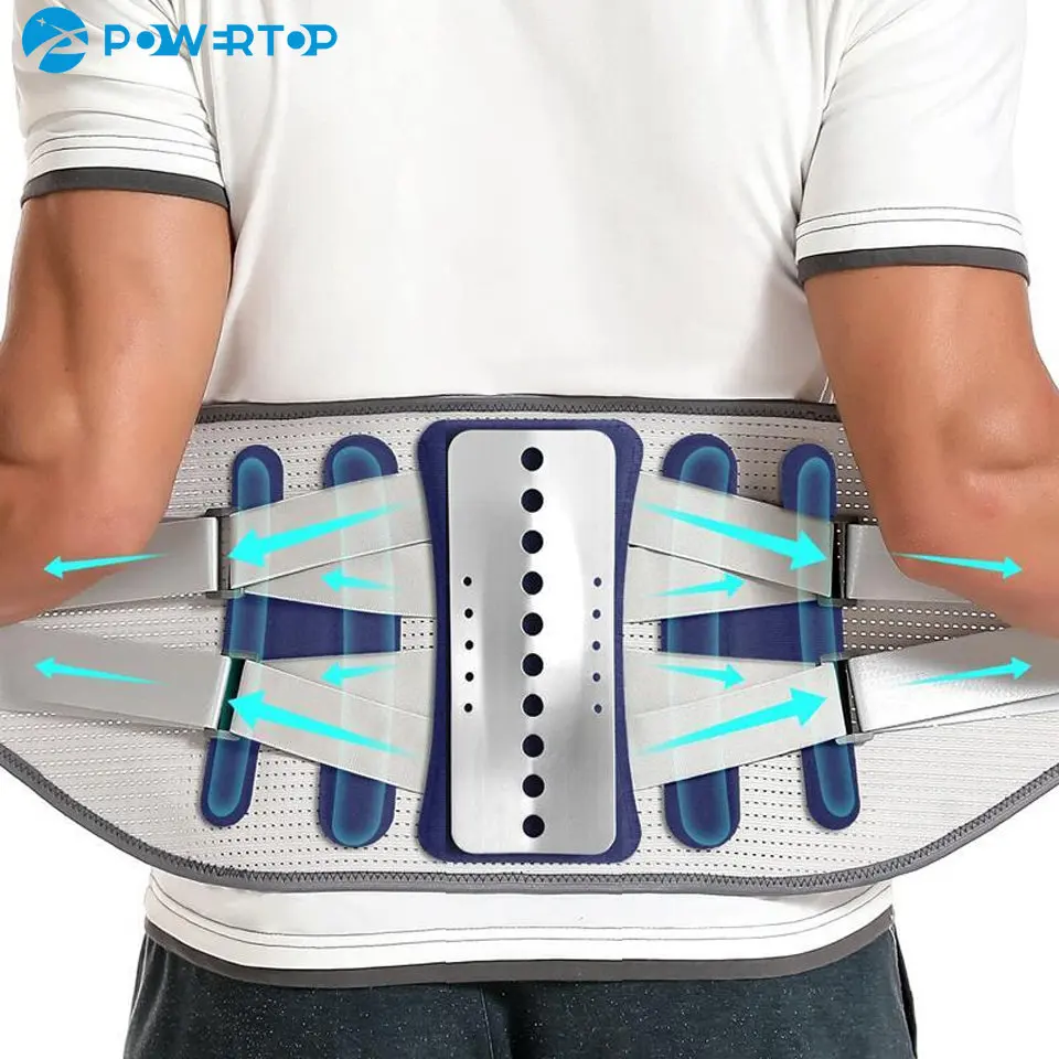 Lower Back Brace Women Men Lumbar Support Belt with 4 Support Stays ...