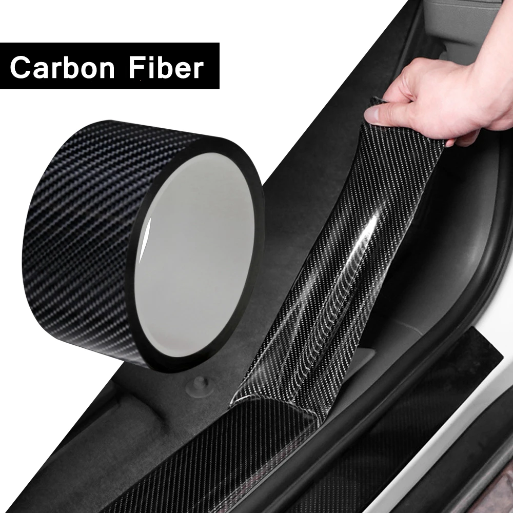 3D-Carbon-Fiber-Car-Sticker-Carbon-Fiber-Pattern-Car-Door-Protection ...