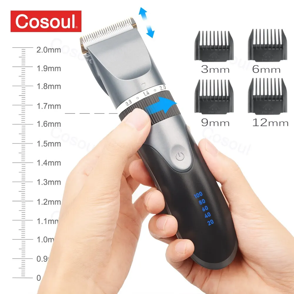 Hair Clipper Electric Barber Hair Trimmers For Men Adults Kids Cordless ...