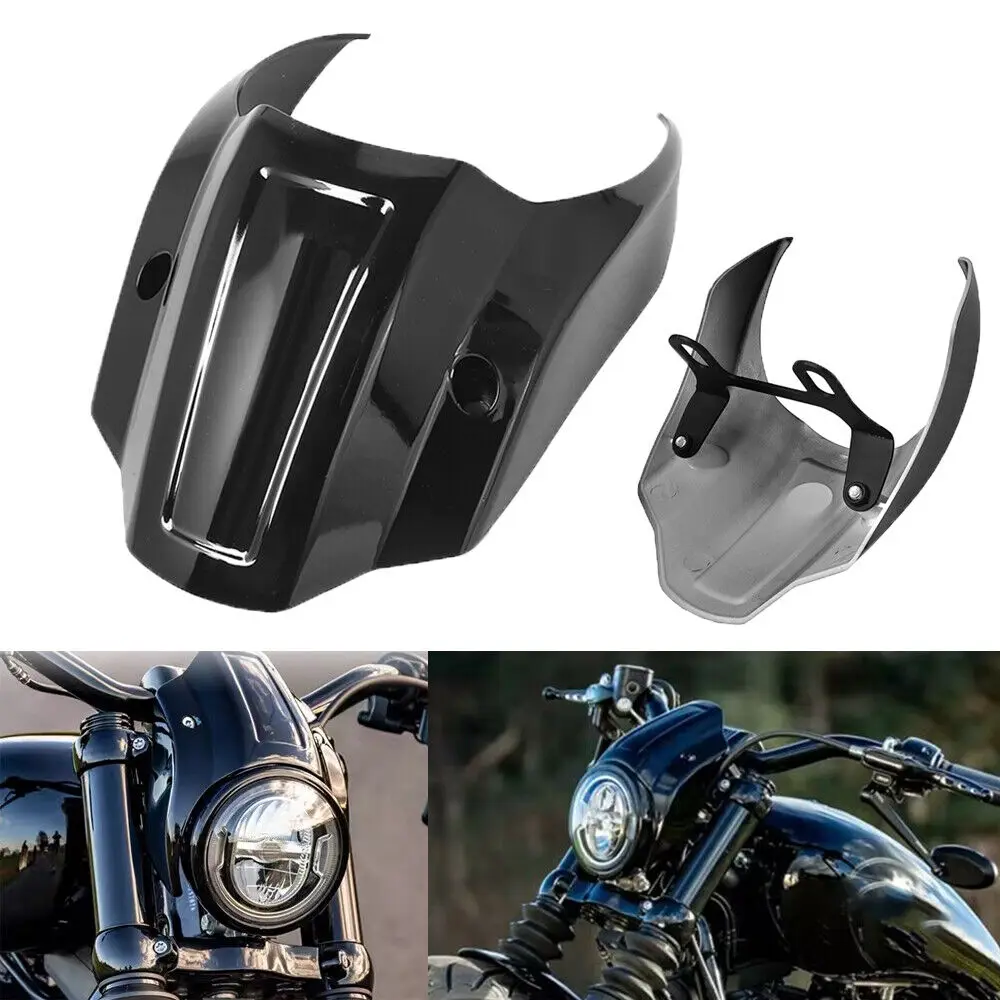 Motorcycle Gloss Black Front Mask Headlight Fairing Cowl For Harley ...