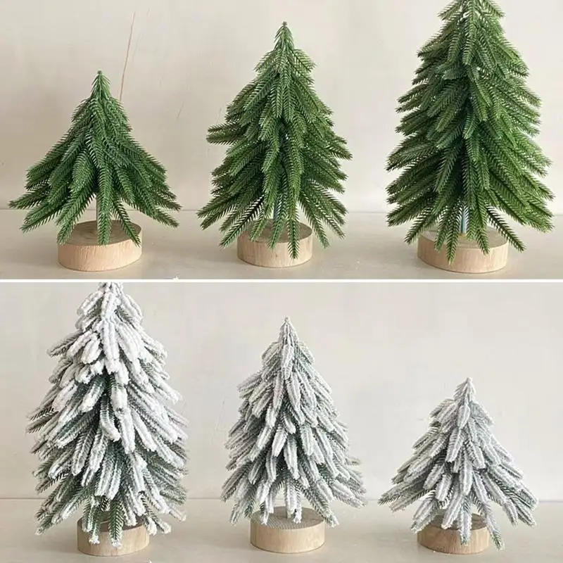 1PC-Mini-Christmas-Trees-Plastic-Artificial-Pine-Needles-Christmas-Tree ...
