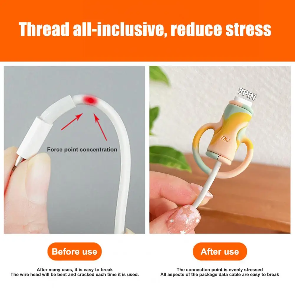 Protector-de-hilo-de-Cable-de-datos-Protector-de-Cable-de-colores ...