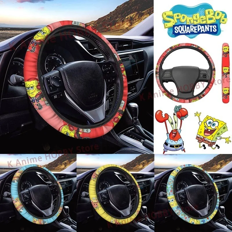 Cartoon-SpongeBob-Steering-Covers-SquarePants-Car-Steering-Wheel-Cover ...
