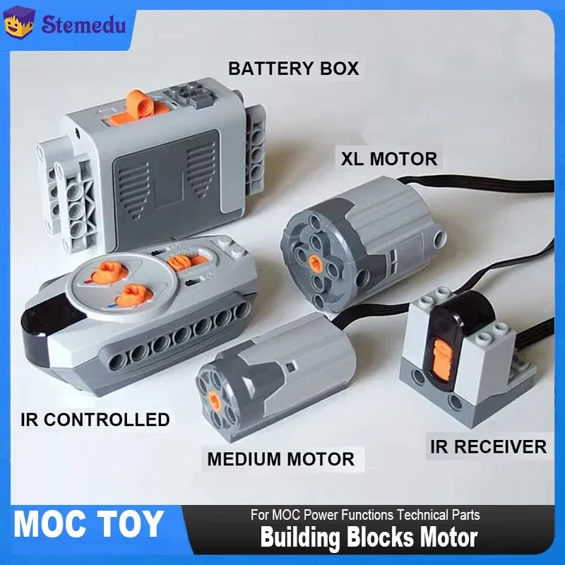 Power Functions DIY Toys 8883 M Motor 8882 XL Motor 8881 AA Battery Box ...