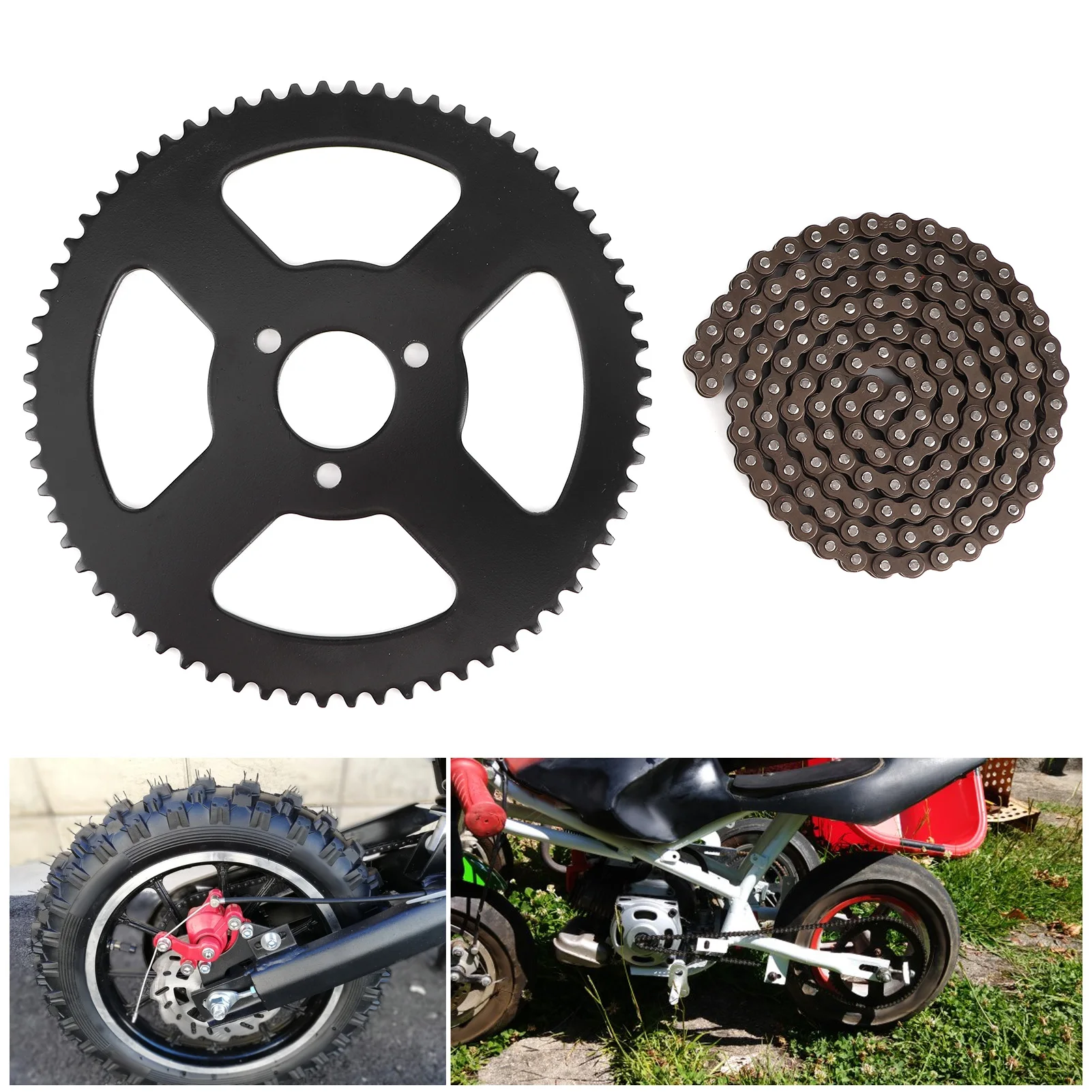 25H-Chain-144-Links-Sprocket-2-Stroke-Shaft-for-Electric-Mini-Moto ...