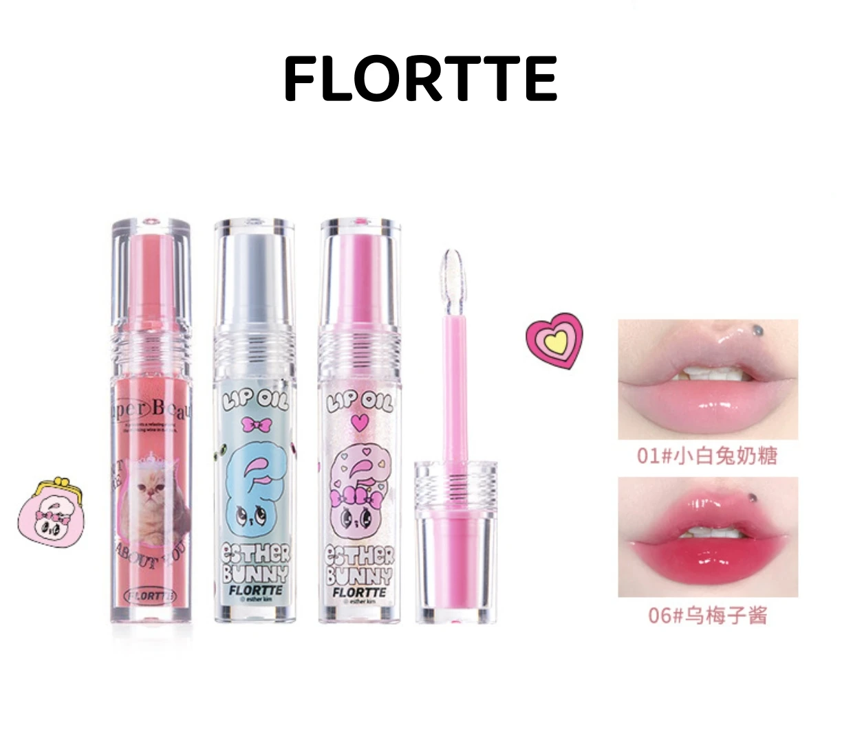 FLORTTE-Lip-Gloss-Serum-Esther-Bunny-Lip-Tint-Glaze-Liquid-Lipstick-2-6g-Hydrating-Makeup-Women.jpg