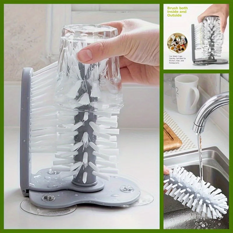 1pc Cup Scrubber Glass Cleaner Bottles Brush Sink Kitchen Accessories 2 ...