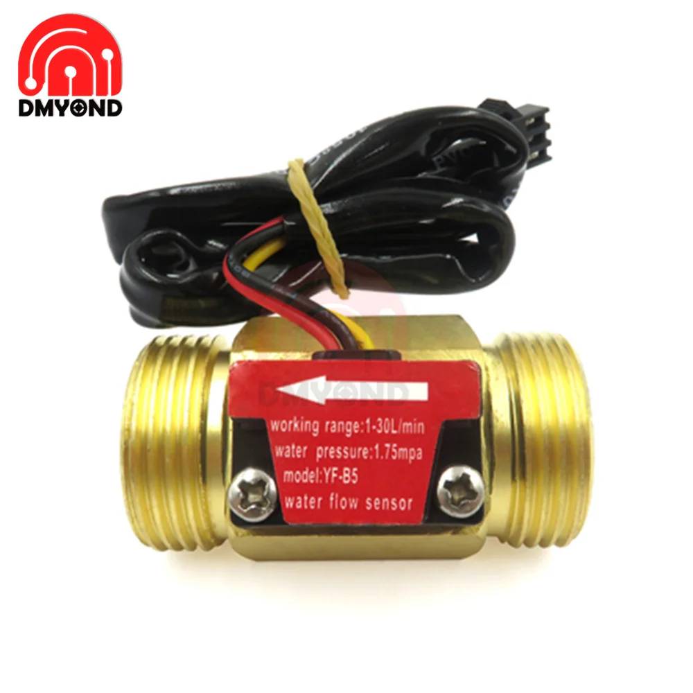 YF B5 DN20 G3/4 ''Sensor De Fluxo De Água Interruptor 1 30L/min Medidor De Fluxo De Controle ...