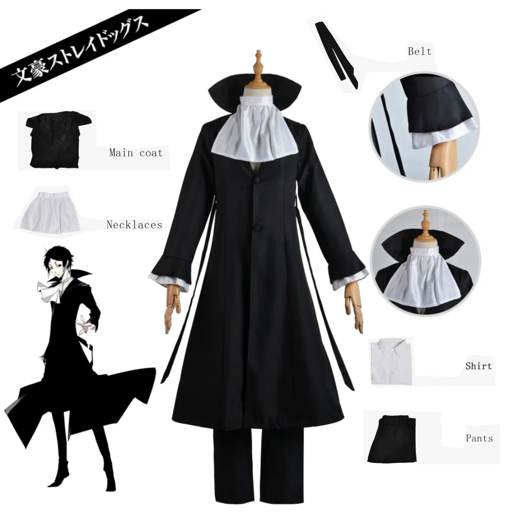 Anime-AkutagawaRyunosuke-Akutagawa-Cosplay-Costume-Black-Trench-Coat ...