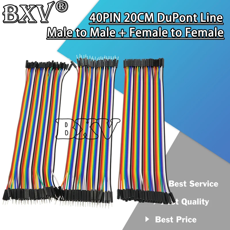 40/120PCS 40PIN 20CM Dupont Line Male To Male + Female And Female To ...