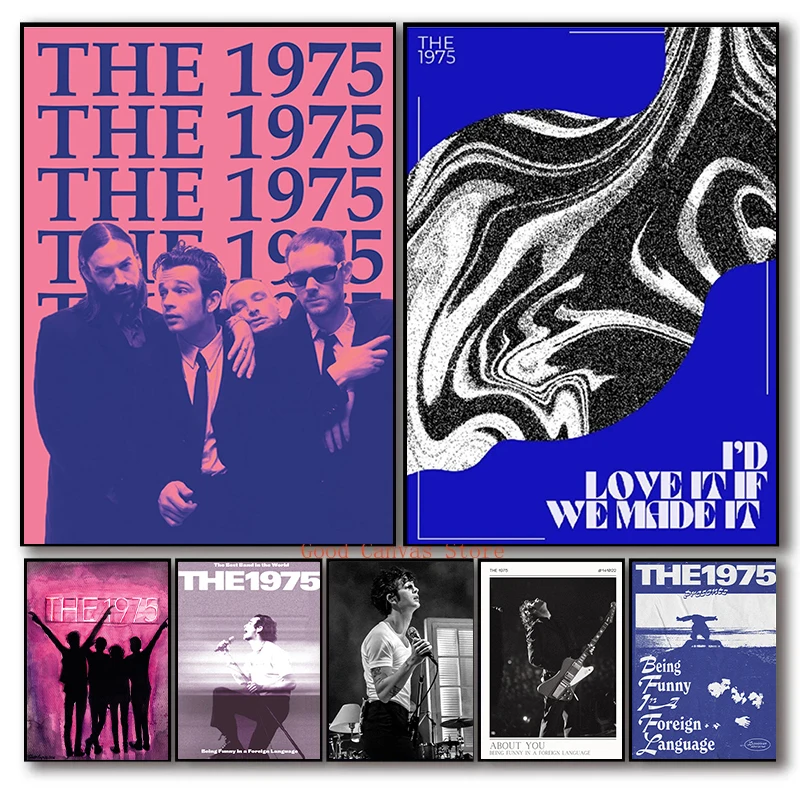 The 1975 Rock Band Posters New Music Album Cover Magazine Canvas ...