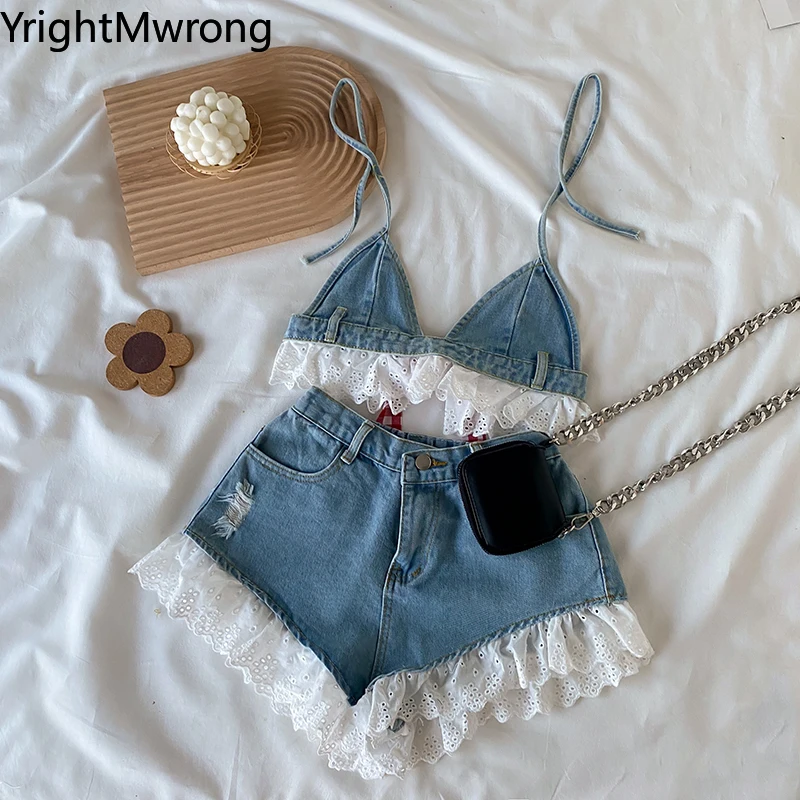 High Waisted Shorts And Bralet Tumblr