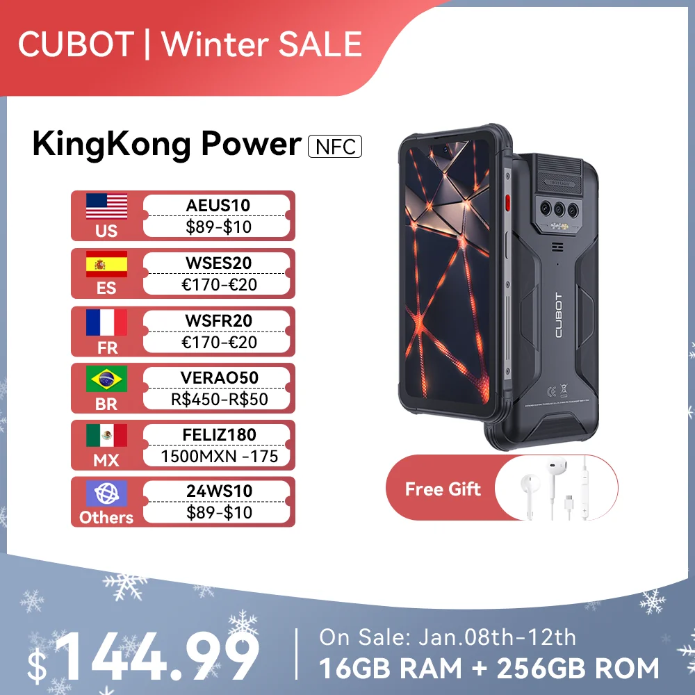 Cubot-KingKong-Power-wasserdichtes-robustes-Smartphone-Android-13-16GB ...