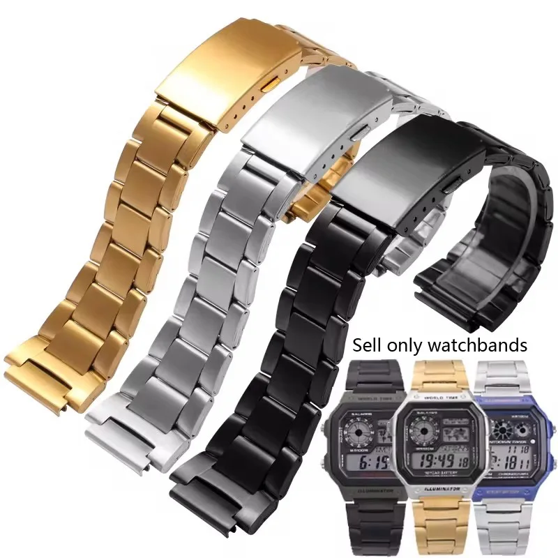 New Metal Bracelet For Casio AE1200 Ae1300 A158 A-159 A169 A168 F91 ...