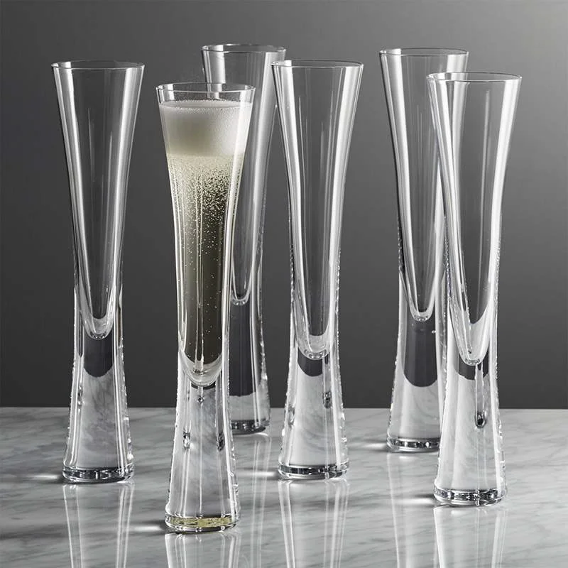 Handleless-Champagne-Glasses-Glitter-Flutes-Clear-Cups-Bubble-Wine ...