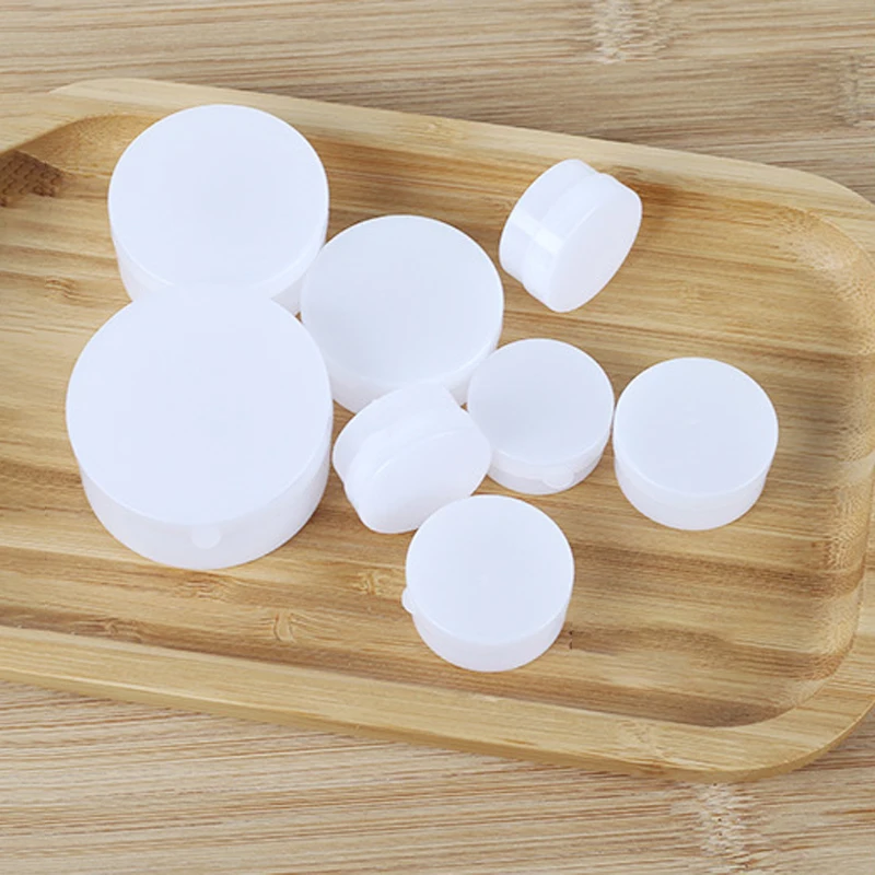 5/10/20/30/50g 100pcs Empty White Plastic Jars PP Skin Care Cosmetic ...