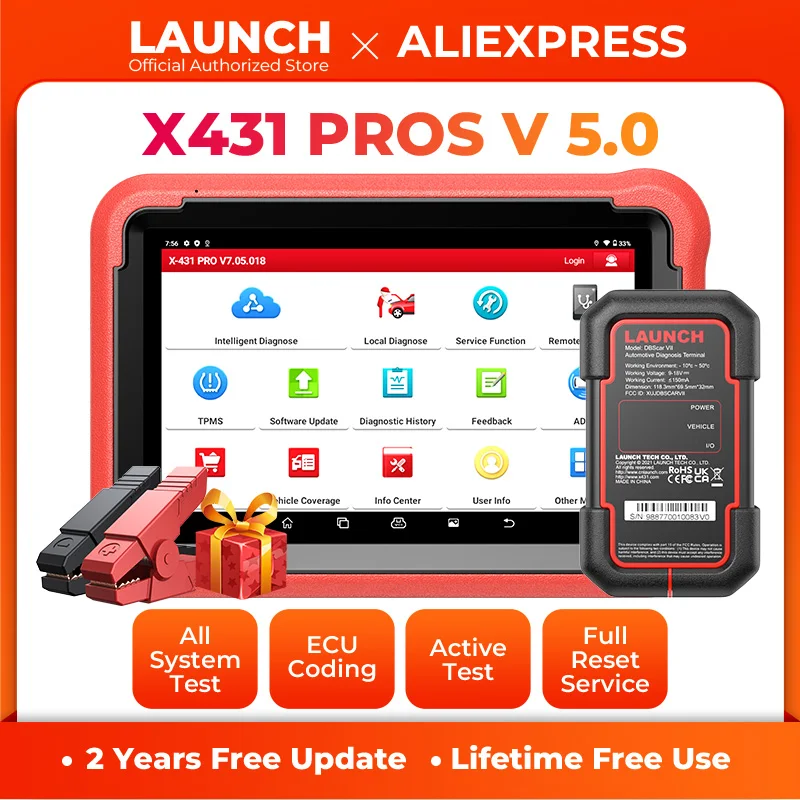 LAUNCH X431 PROS V 5.0 Diagnostic Tools OBD2 Scanner Diagnost Auto ...