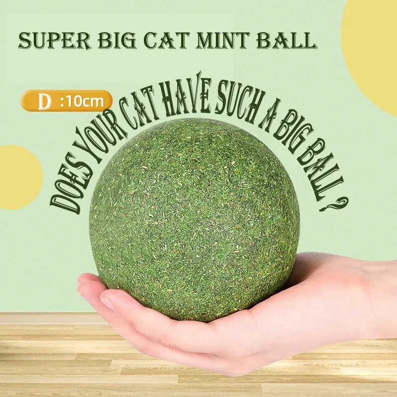 Large-Catnip-Balls-Healthy-10cm-Cat-Mint-Ball-Lickable-Natural-Catnip ...