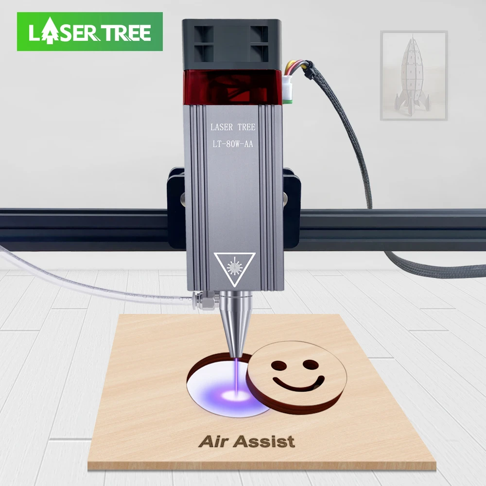 Laser Tree 80w Laser Module Air Assist Laser Head For Laser Engraving ...