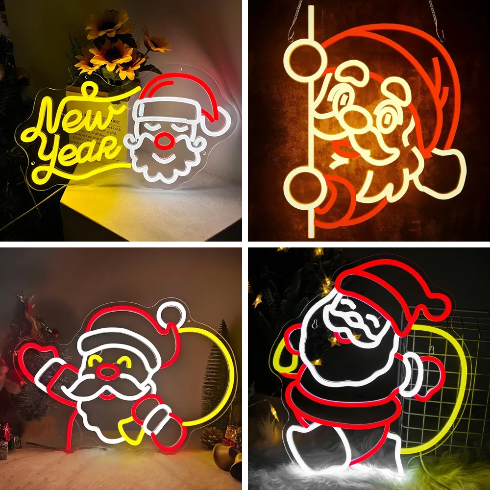 Santa-Claus-Neon-Sign-Christmas-Party-Wall-Decor-Merry-Christmas-Neon ...