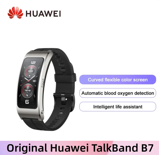 Original Huawei TalkBand B7 Smart Band B7 Headset 2-in-1 Sports Band ...