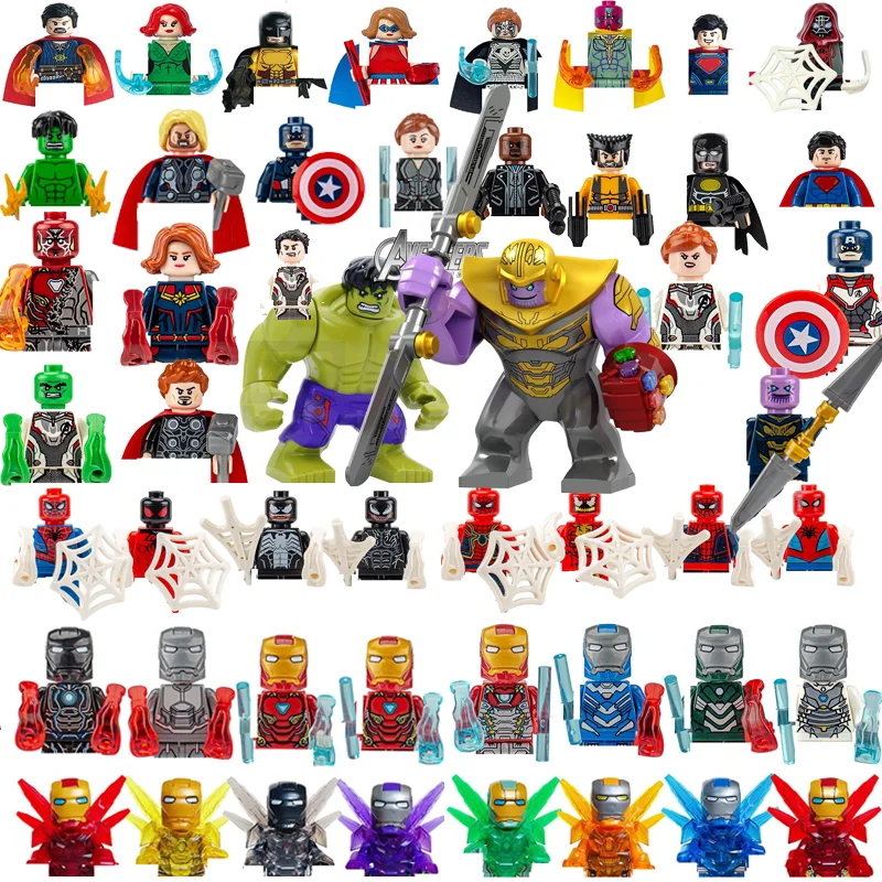 50-Piece-Set-of-Marvel-Mini-Block-Figurines-Superhero-Spider-Man-Iron ...
