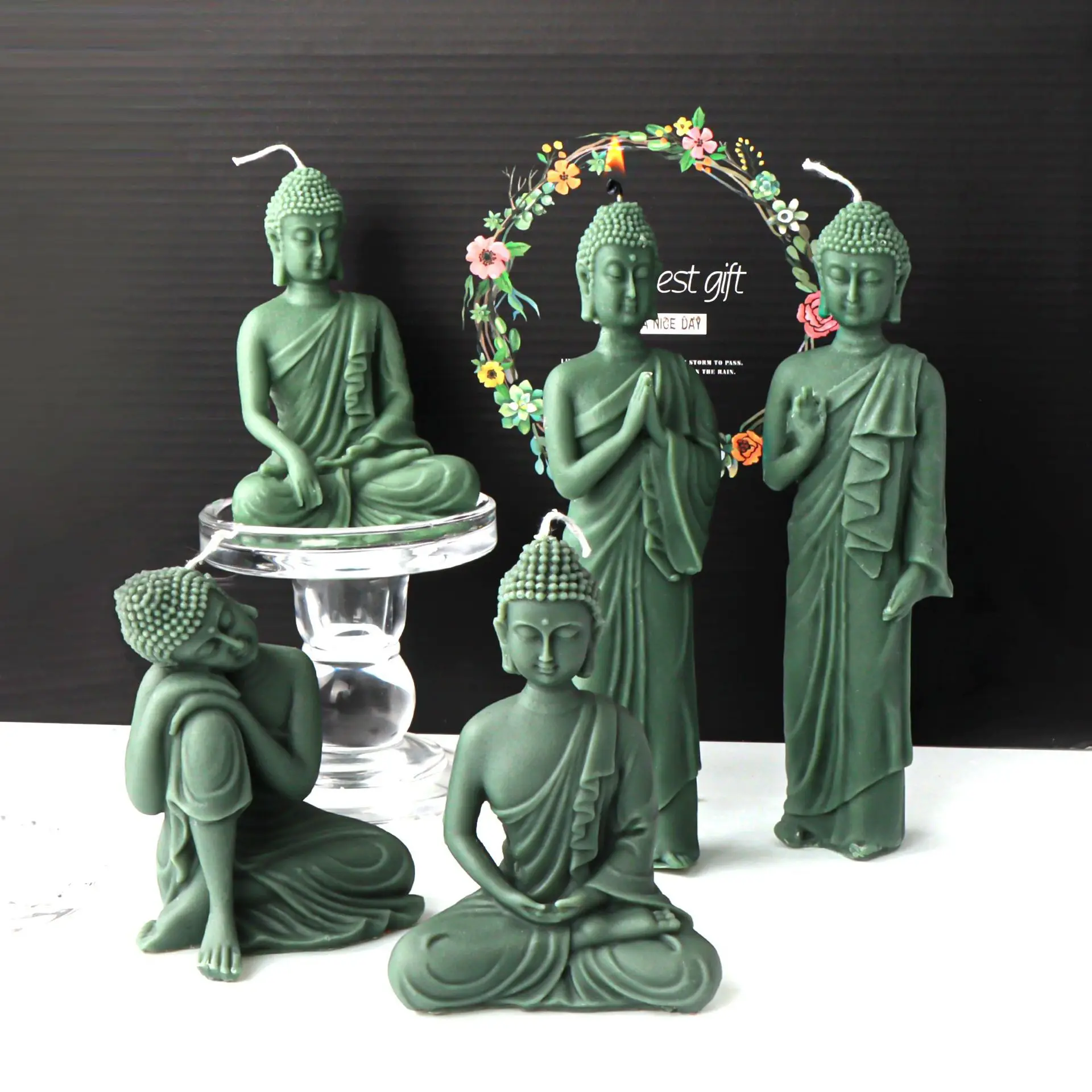 3D-Tathagata-Monk-Candle-Silicone-Mold-Maitreya-Buddha-Statue-Epoxy ...