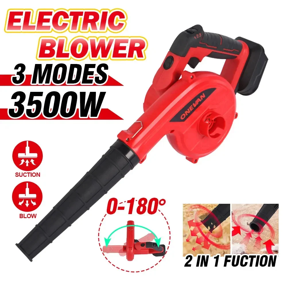 ONEVAN 2In1 3500W Cordless Electric Air Blower 36000RPM Wireless Leaf ...