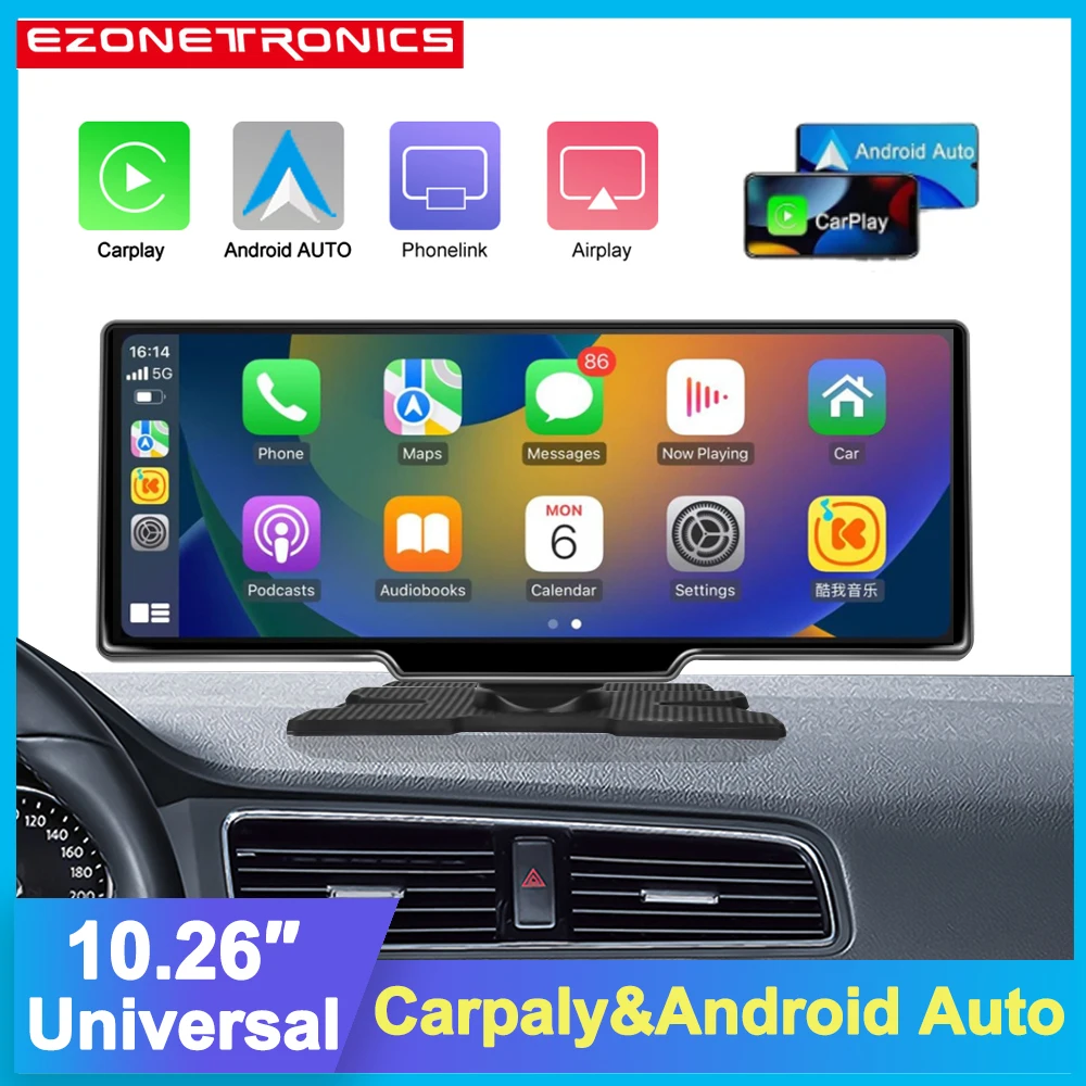 10-26-Inch-Touch-Screen-2K-Car-Portable-Wireless-Apple-CarPlay-Android ...